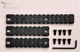 utg set 3 slitte weaver picatinny con viti