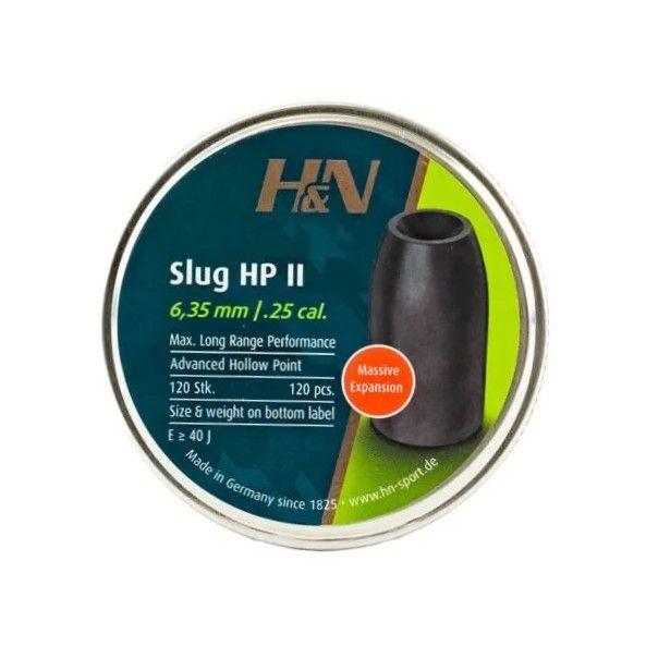 PIOMBINI H&N SLUG HP II 30 GR CAL. 6.35 MM (.25) | 120 PZ ≥ 40 JOULE